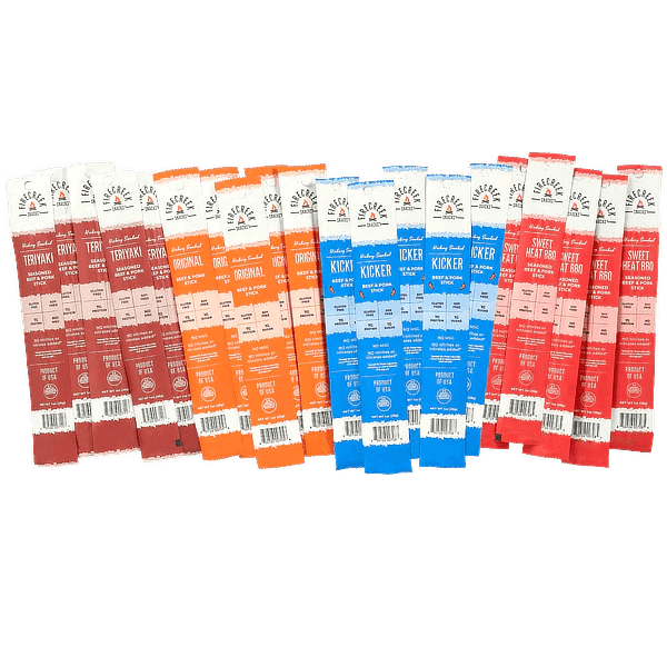 20-Piece Meat Stick Variety Pack - Mixed Flavors: Original, Kicker ...