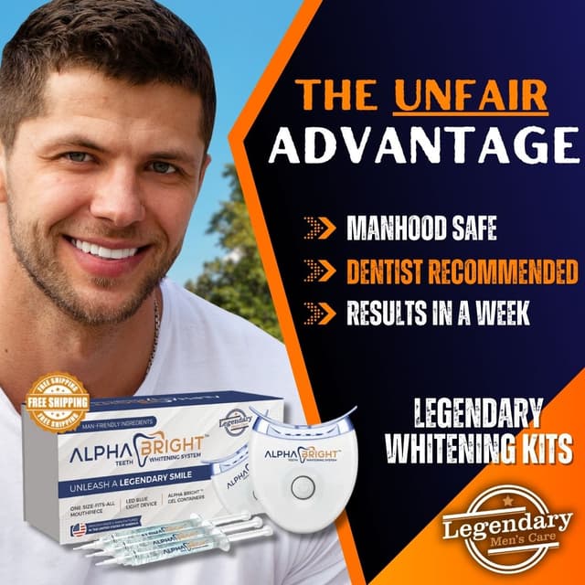 Alpha Bright™ LED Light Teeth Whitening Kit For Men