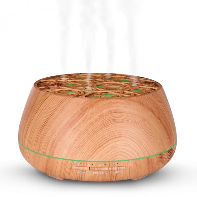 Dome Diffuser Wood-Grain Ultrasonic Aromatherapy Diffuser (400 mL)