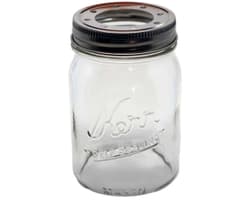 Hand Cut Open Bottom Mason Jar for Lighting Shade or Crafts
