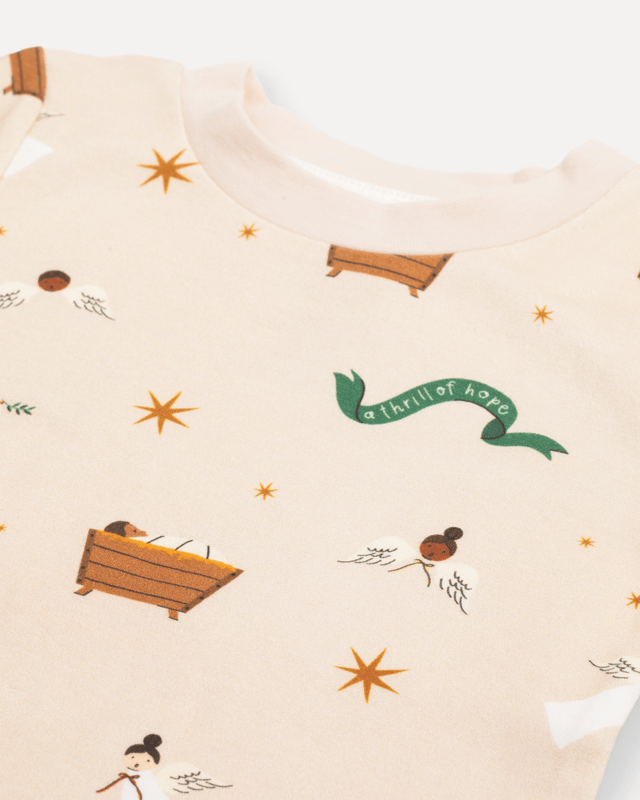 Baby Jesus Christmas Long John Pajamas — Kids’ Organic Cotton Nativity ...