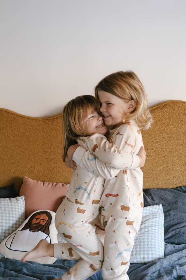 Baby Jesus Christmas Long John Pajamas — Kids’ Organic Cotton Nativity ...