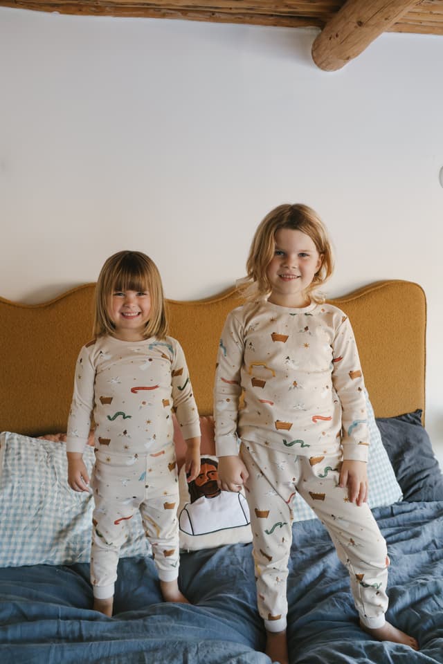 Baby Jesus Christmas Long John Pajamas — Kids’ Organic Cotton Nativity ...