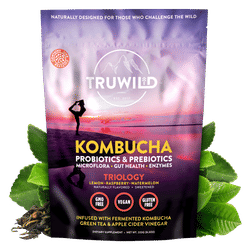 TruWild Natural Kombucha Powder Probiotic Supplement Vegan D