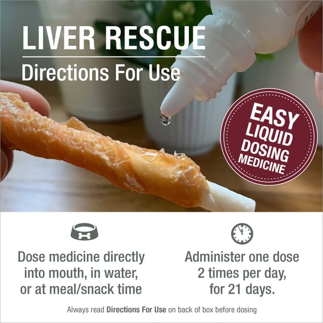 LIVER RESCUE - Natural Liver Support for Pets - Liquid Formula, 15 mL