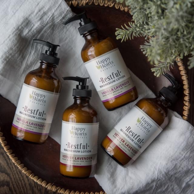 Magnesium Tallow Lotion - Vetiver & Lavender (5oz Pump Magnesium)