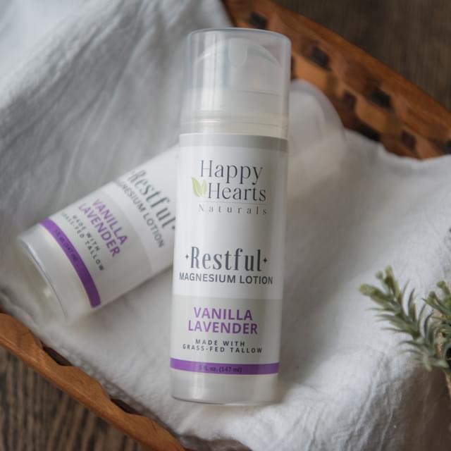 Magnesium Tallow Lotion - Vetiver & Lavender (5oz Pump Magnesium)