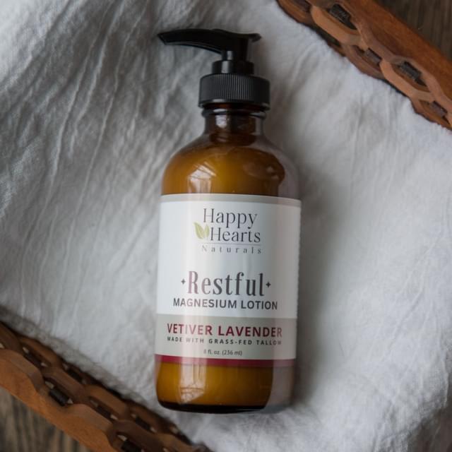 Magnesium Tallow Lotion - Vetiver & Lavender (5oz Pump Magnesium)