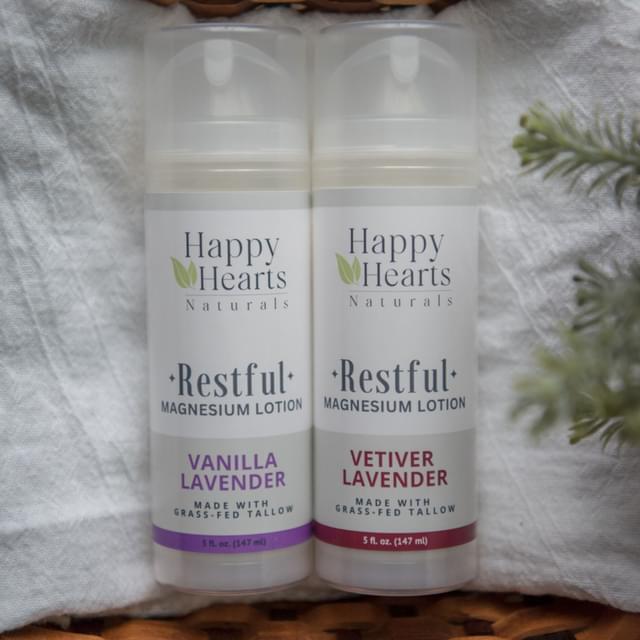 Magnesium Tallow Lotion - Vetiver & Lavender (5oz Pump Magnesium)