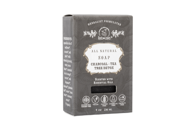 Organic Vegan Charcoal + Tea Tree Detox Bar Soap - Activated Charcoal ...