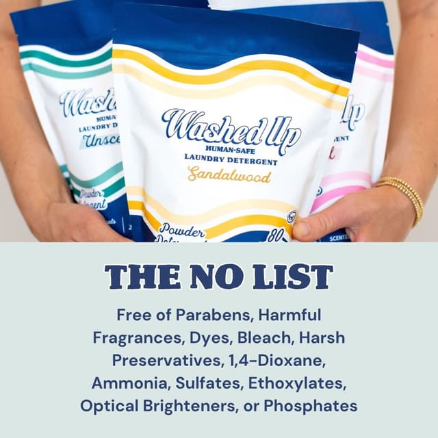 Sandalwood Laundry Powder - Non-Toxic Powdered Laundry Detergent, Plant ...