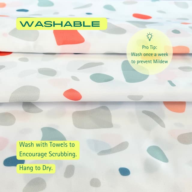 MiReDe Shower Curtain | Waterproof | Weighted Hem | Rust Free Grommets ...