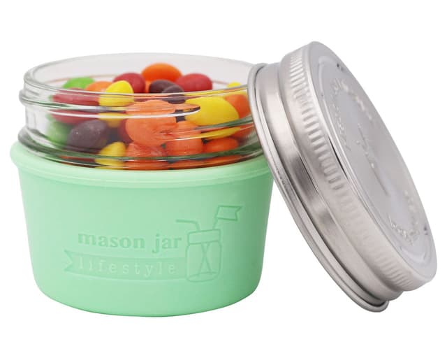 Mason Jars Silicone Sleeve for 4oz Mason Jars Protective Silicone Koozie