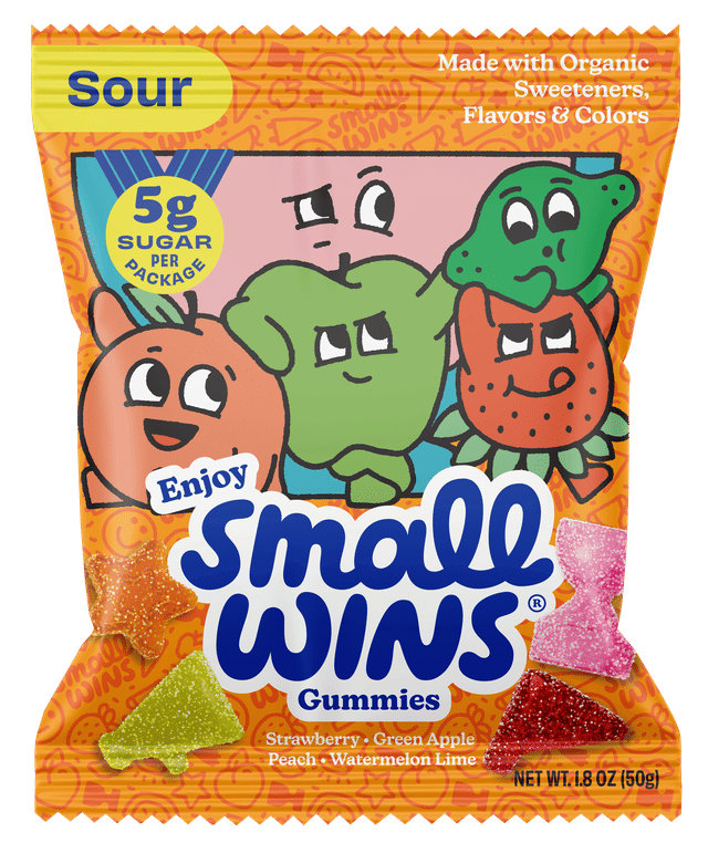 Sour Gummies SPORTS Pack 12 ct - Fiber-Rich, Low Sugar, Plant-Based ...