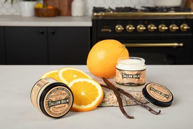 Tallow Balm- Creamsicle Scent - Creamsicle Scent, Organic Grass-Fed ...