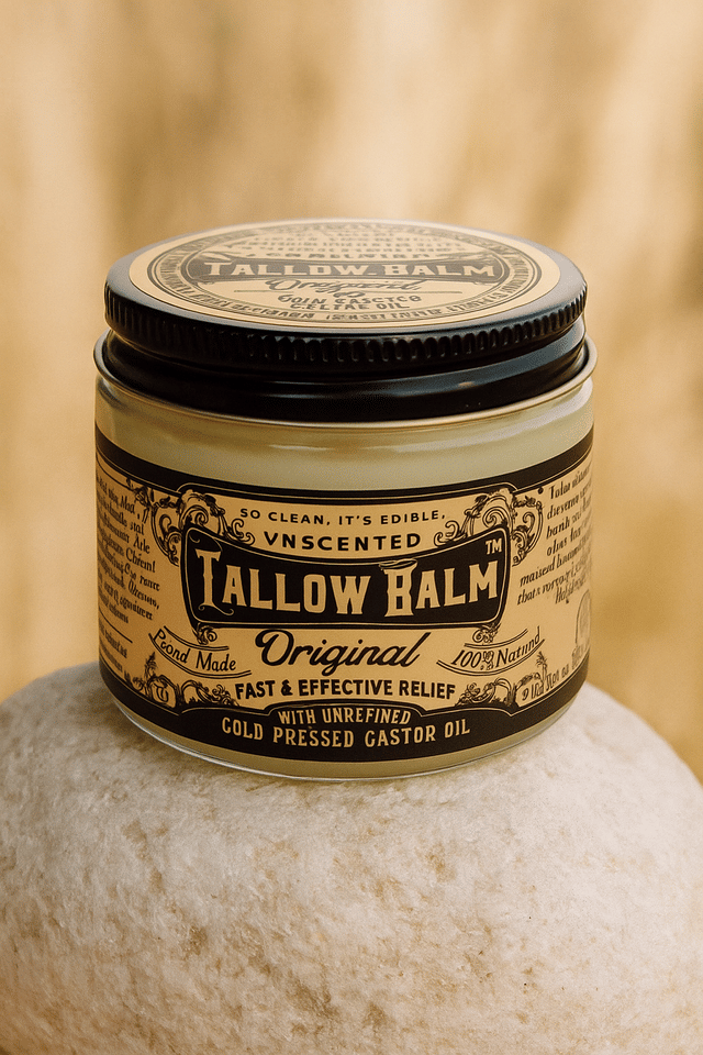 Tallow Balm Original- Unscented with Organic Castor Oil - Unscented ...