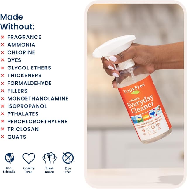 Truly Free Home's Everyday Cleaner - Refillable Bottle + 2 Refills