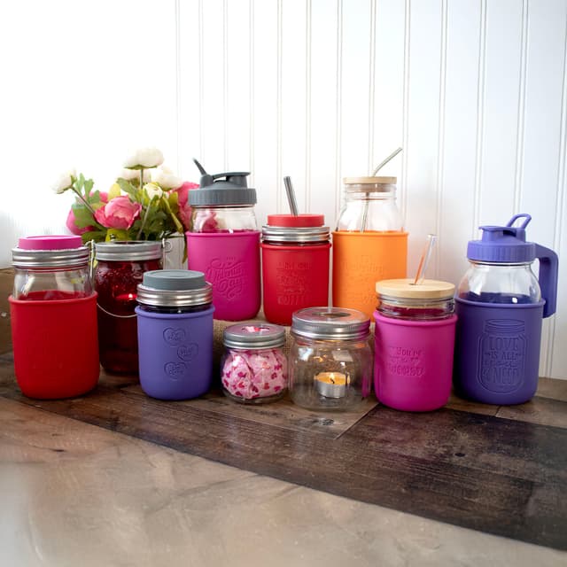 Valentine's Day Laser Engraved Sleeves - Love is All You Need / 32oz Quart / Deep Blue