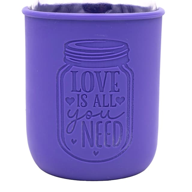 Valentine's Day Laser Engraved Sleeves - Love is All You Need / 16oz Wide Mouth Pint / Deep Blue