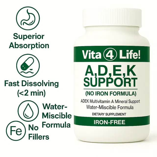 Bariatric Vitamins: ADEK Support (NO IRON)