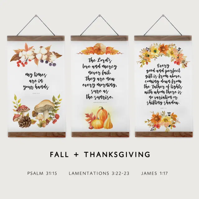 Interchangeable Bible Verse Wall Art - 12 Monthly Scripture Prints with ...