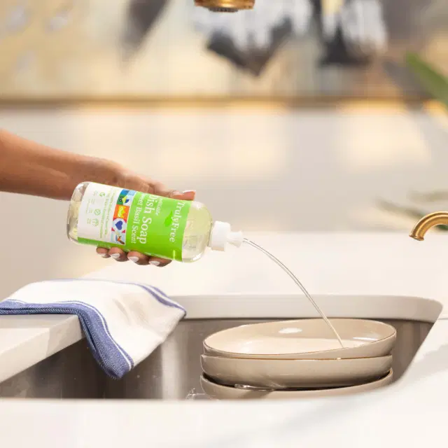 Truly Free Home's Dish Soap - Refillable Bottle + 2 Refills