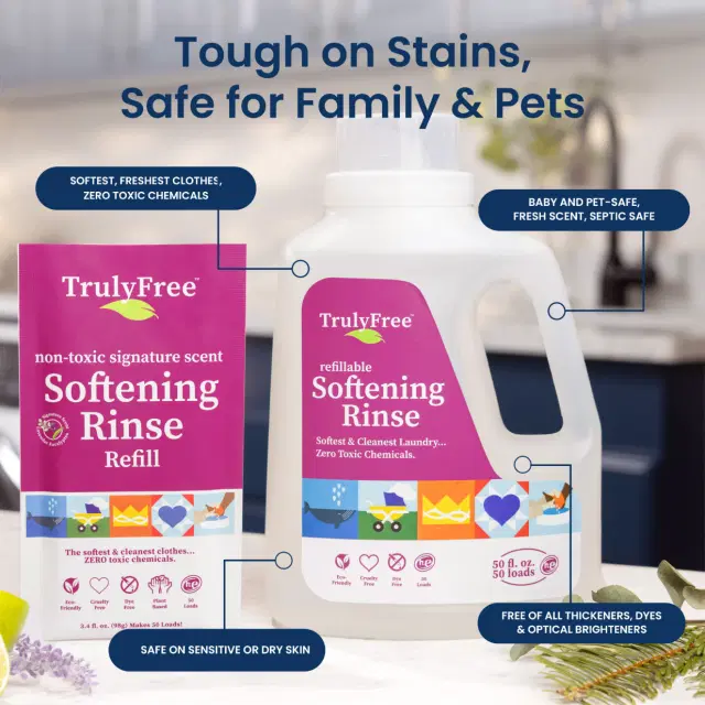 Truly Free Home's Softening Rinse - Signature Scent - 4 Refills