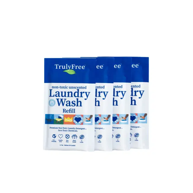 Truly Free Home's Laundry Wash - Unscented - 4 Refills