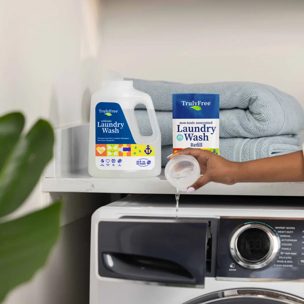 Truly Free Home's Laundry Wash - Unscented - 4 Refills