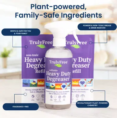 Truly Free Non-Toxic Heavy Duty Degreaser - 2 Refill + 1 Refill Bottle
