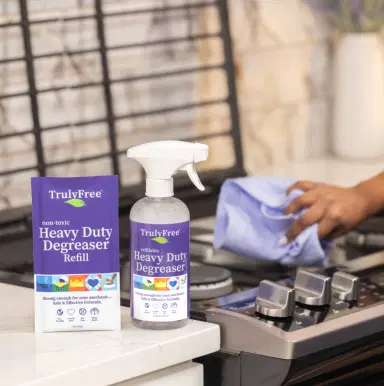 Truly Free Non-Toxic Heavy Duty Degreaser - 2 Refill + 1 Refill Bottle